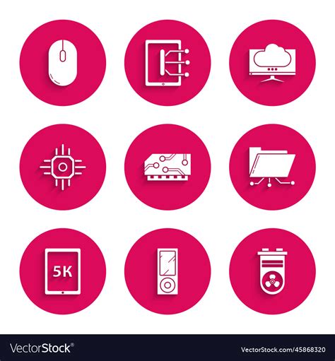 Set Ram Random Access Memory Music Player Video Vector Image