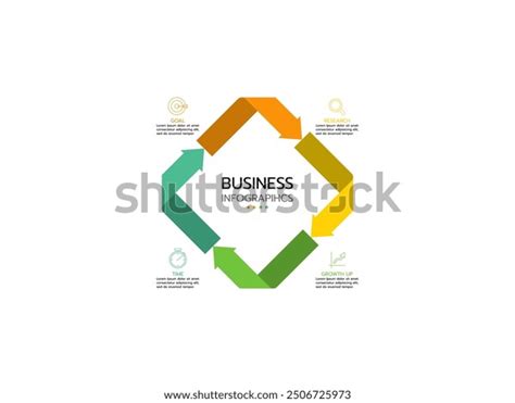 Circular Arrows Infographics Chart Graph Diagram Stock Vector Royalty Free