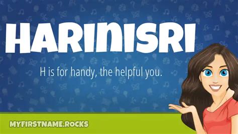 harinisri first name personality and popularity