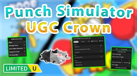 [ugc Crown] Punch Simulator Auto Farm Hatch Click Script Youtube