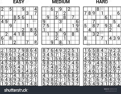 Sudoku Game Answers Vector Illustration Stock Vector Royalty Free 1007616130