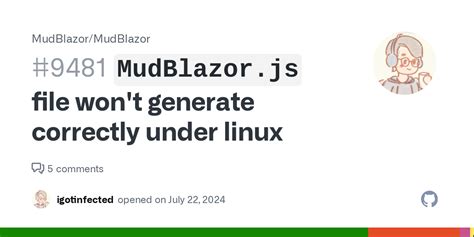 `mudblazorjs` File Wont Generate Correctly Under Linux · Issue 9481 · Mudblazormudblazor