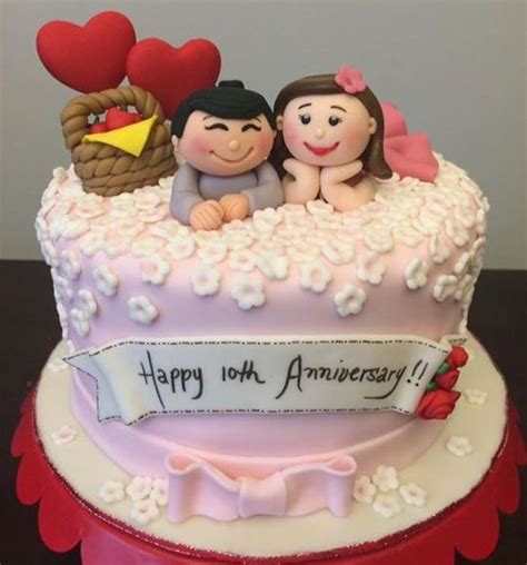 Cute Couple Anniversary Cake Online Yummycake