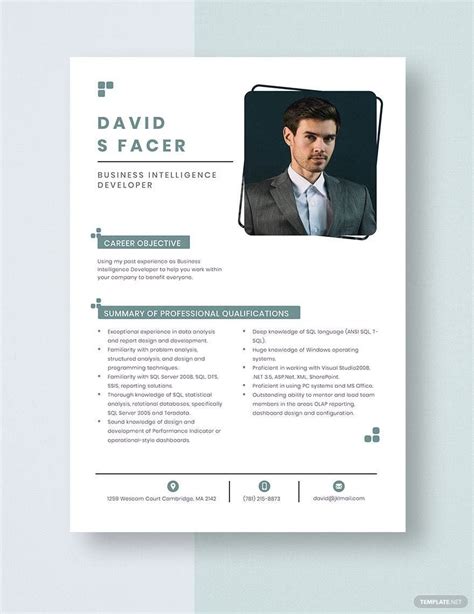 Business Intelligence Developer Resume In Word Pages Download