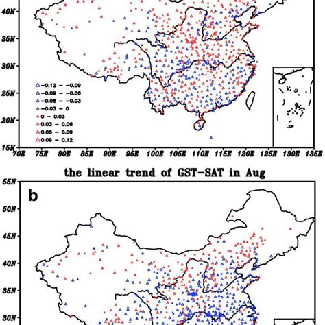 Spatial Distribution Of The Linear Trends Mma Of Chinas Homogenized Download Scientific