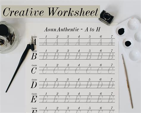 Italic Calligraphy Trace Template Italic Alphabet Practice Sheet For