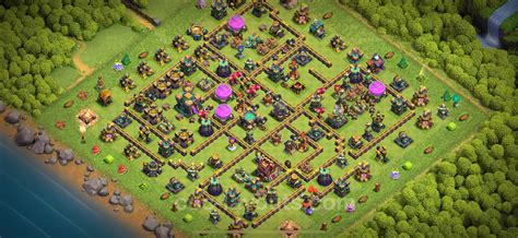 Farming Base Th14 With Link Anti Air Electro Dragon Hybrid Clash