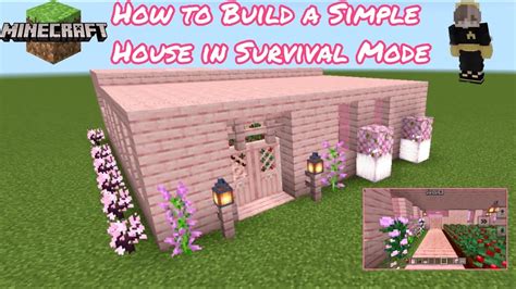 【minecraft Building】how To Build A Simple House In Survival Mode【tutorial】 Youtube
