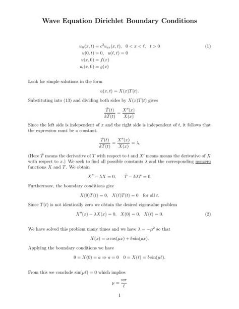 wave equation dirichlet boundary conditions