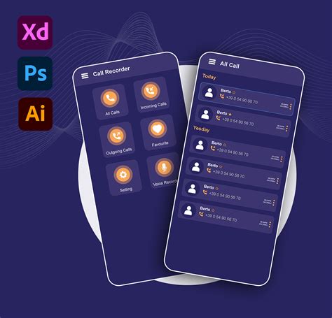 Call Recorder UI Behance