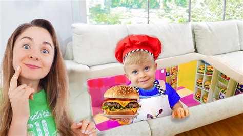 아이들이 방에 비밀 카페를 만들었어요 아이들을 위한 재미있는 이야기 Youtube