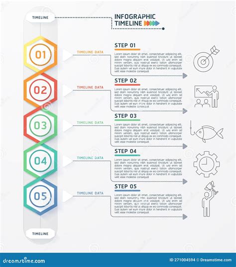 Infographic Timeline Diagram Template Stock Vector Illustration Of