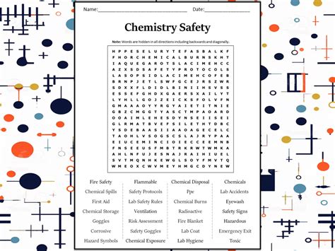 Chemistry Safety Word Search Puzzle Worksheet Activity Teaching Worksheets Library
