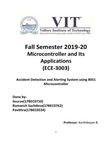 Project Report Pdf Arduino Microcontroller