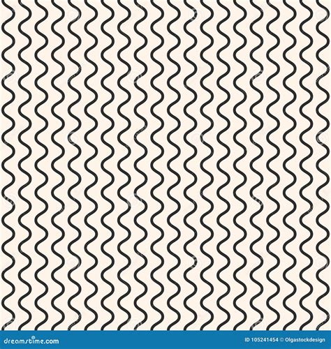 Vertical Thin Wavy Lines Vector Seamless Pattern Subtle Geometric Texture