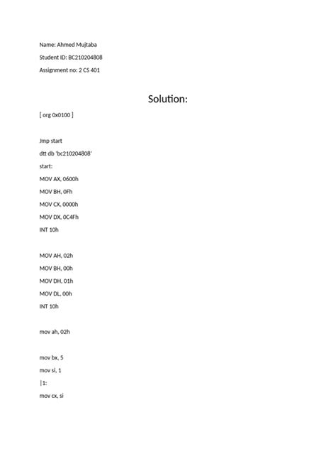 Cs 401 Assignment 2 Pdf