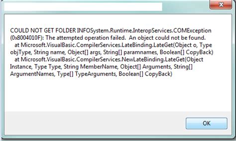 Using Outlook Interop To Pull Inboxfolder Names Stack Overflow