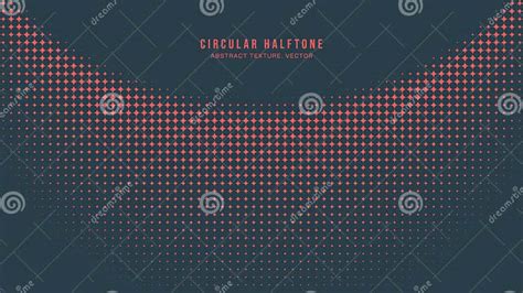 Red Circular Halftone Pattern Semi Circle Border Vector Abstract Background Stock Vector