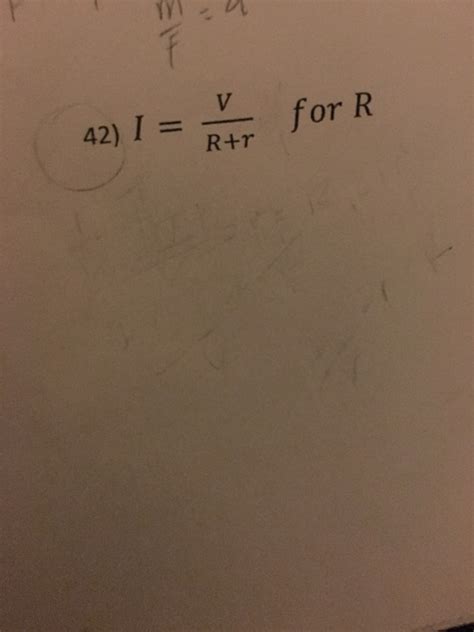 Solved I V R R For R Chegg Com