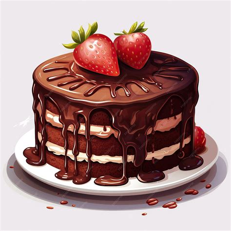 Premium Photo Chocolate Birthday Cake With Chocolate Ganache Drip