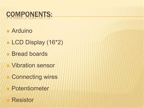 Earthquake Detector Using Arduino With Display Pptx Geology Science