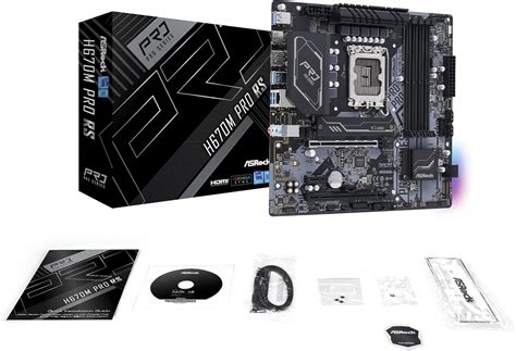 Buy Asrock H670m Pro Rs Socket Lga1700 Intel H670 Ddr4 Sata3andusb3 2 M 2 Micro Atx