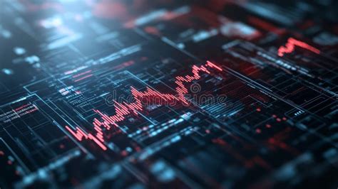 Futuristic Financial Data Analysis Display Stock Illustration Illustration Of Graph Modern