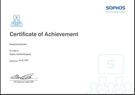 Harekrishna Mondal On Linkedin Sophos Certification