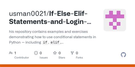 Github Usman0021if Else Elif Statements And Login System Using