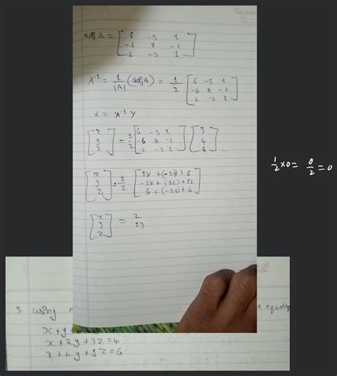 Using Matrix Inversion Method Solve The Equate R Begin Array L Xyz3