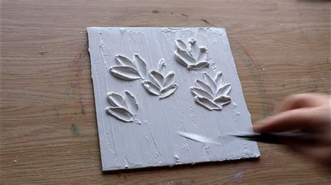 63 How To Make Textured Flowers With Modeling Paste Youtube