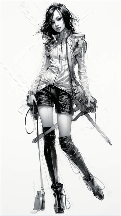 素描女生西瓜马 Ai魔法学院，一款midjourney关键词免费生成器