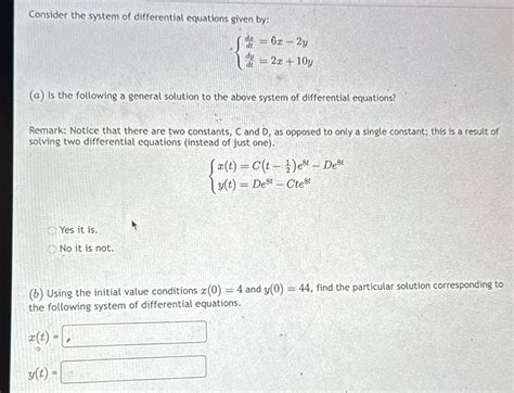 solved consider the system of differential equations given