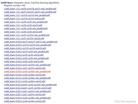 Windows下sklearn库的安装教程，numpy、scipy、matplotlibscipy 154安装 Csdn博客