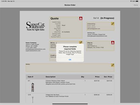 Required Order Header Fields Supercat Solutions