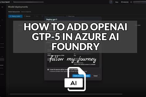 How To Add Openai Gtp 5 In Azure Ai Foundry