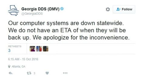 Georgias Dept Of Driver Services Computer Systems Down Statewide