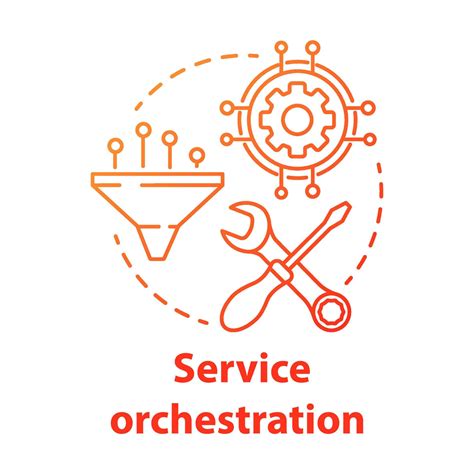 Service Orchestration Concept Icon Software Development Idea Thin Line Illustration