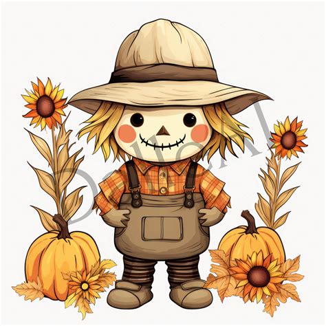 High Quality Scarecrow Clip Art For Creative Projects