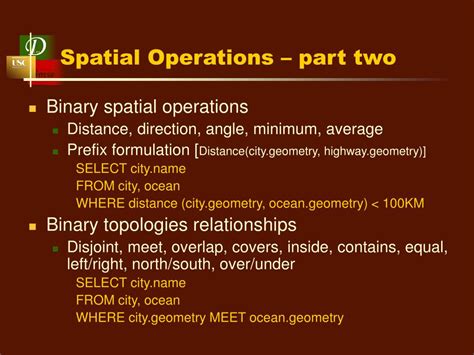 ppt spatial sql a query and presentation language powerpoint
