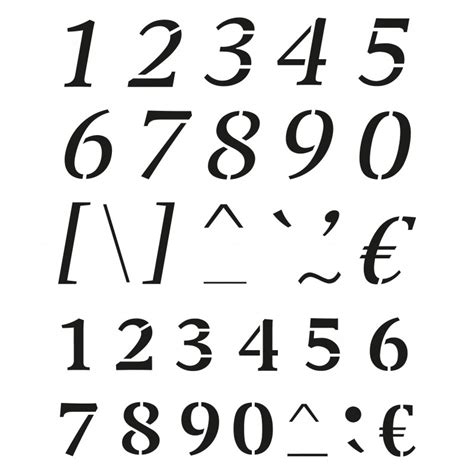 Stencil Plastic Board 15x21cm Numbers Signs And Mathematical Symbols For Scrapbooking