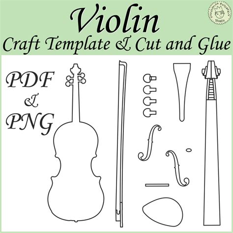 Violin Craft Template Cut And Glue Activity Made By Teachers