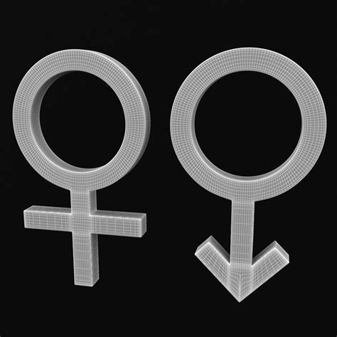 3d Gender Symbol Model