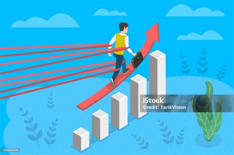 비즈니스 장애물의 3d 등각 평면 벡터 개념 적 그림 애씀에 대한 스톡 벡터 아트 및 기타 이미지 애씀 직업 역경 극복 Istock