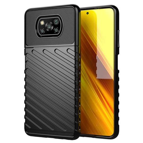 SDTEK Case For Xiaomi Poco X3 NFC Strong Rugged Black