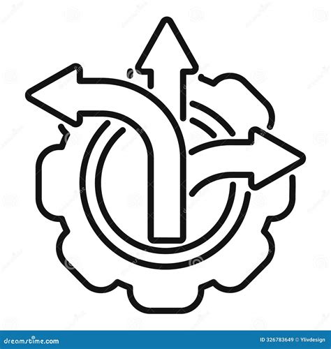 Gear Wheel With Arrows Representing Business Process Optimization Royalty Free Illustration