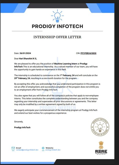 Hari Dharshini K G On Linkedin Prodigyinfotech Internship Prodigyinfotech Machinelearning