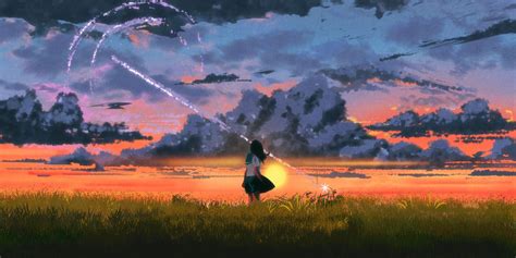 Anime Sunset Wallpaper