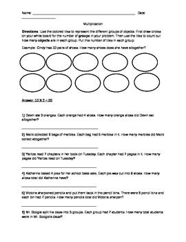 Multiplication As Equal Groups Word Problems By Sarah Adams TPT