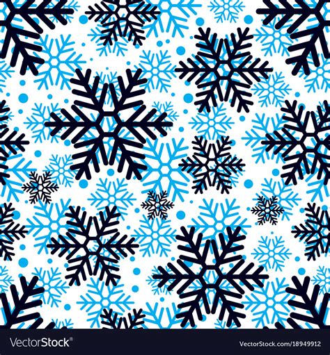 Snowflake Seamless Pattern Royalty Free Vector Image